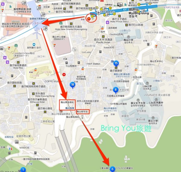 The Namsan Seoul Tower: Things to See and Getting There (Detailed Map ...